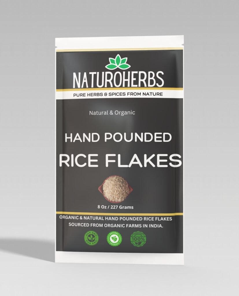 Hand Pounded Rice Flakes / Flattened rice - Naturoherbs